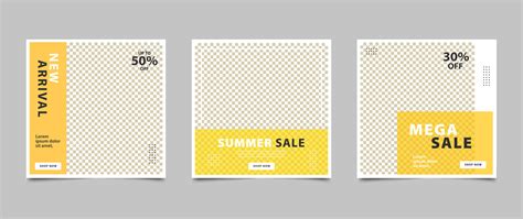 Social Media Promotion Post Banner Template Editable Square Banner