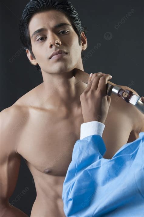 Man Using Chisel On Neck Photo Background And Picture For Free Download