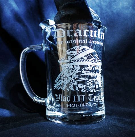 Etched Beer Mug Engraved Beer Mugdracula Engraved Mug Fathers Day