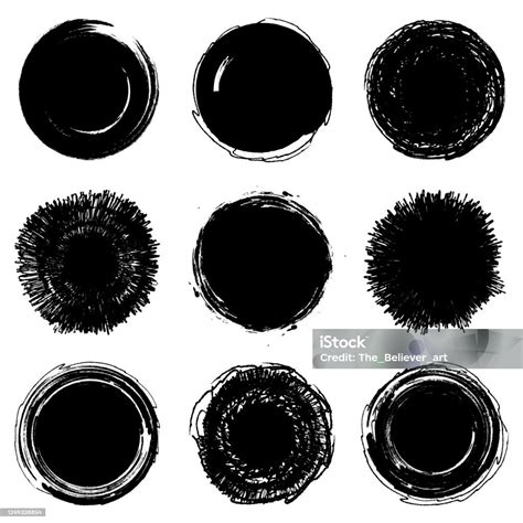 手描きの円線スケッチセットメッセージマーク設計要素のベクトル円形落書き丸い円鉛筆やペンの落書きバブルやボールドラフトイラスト 描くの