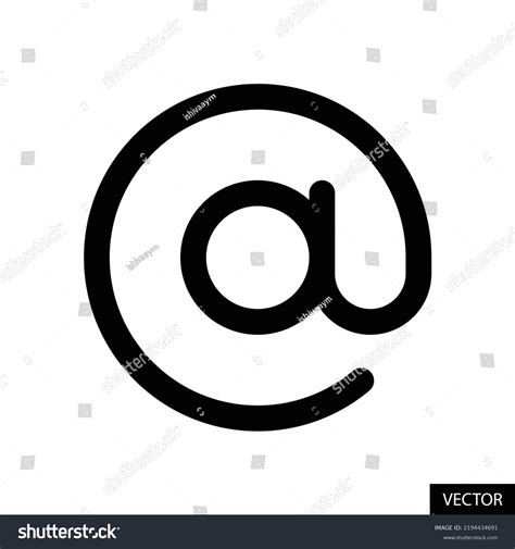 Arroba Arobase Sign Email Address Symbol Stock Vector Royalty Free