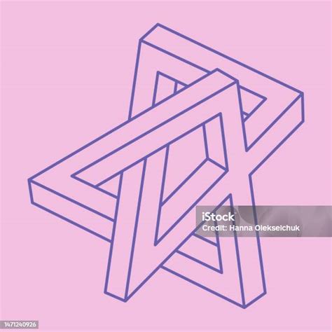 착시 불가능한 모양 벡터입니다 광학 예술 개체입니다 기하학적 도형 에셔 역설 0명에 대한 스톡 벡터 아트 및 기타 이미지 0
