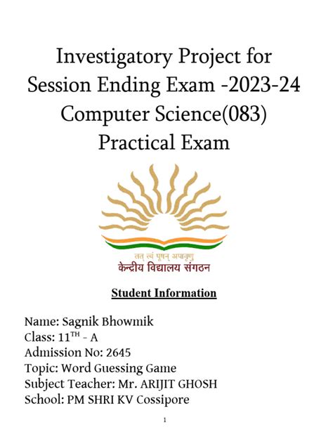 cs project pdf