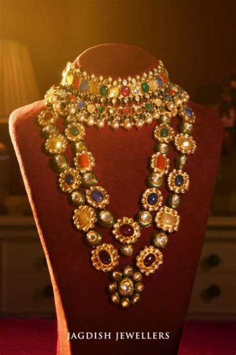 The Royal Gems Jewel Gold Kundan Bollywood Necklace Luxury Ruby