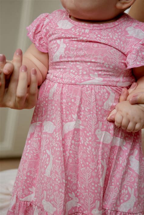 Flutter Dress Romper Rabbits Rendezvous Pink Rabbits Rendezvous Pink House Of Holly®