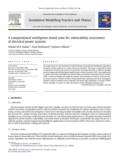 Pdf A Computational Intelligence Based Suite For Vulnerability