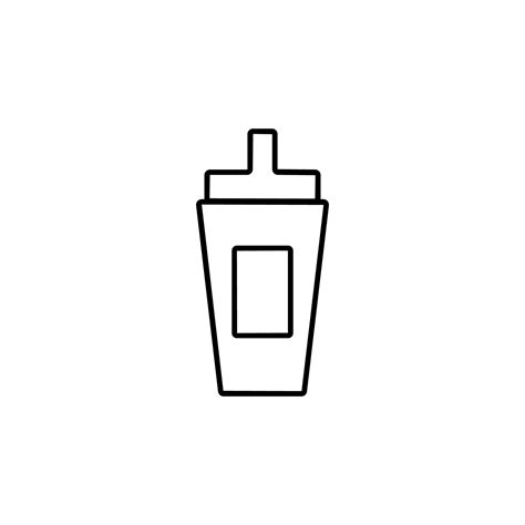 Ketchup Simple Line Vector Icon Illustration Vector Art At Vecteezy