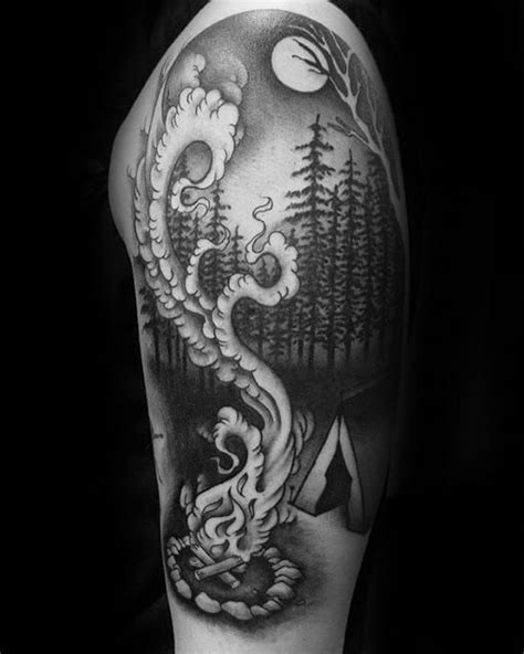 50 Rad Tent Tattoo Designs For Men Camping Tattoo Tattoo Designs Men