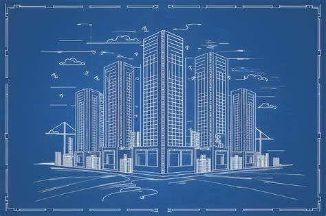 Premium Photo Blueprint Design In Vector Format Portraying Building Under Construction