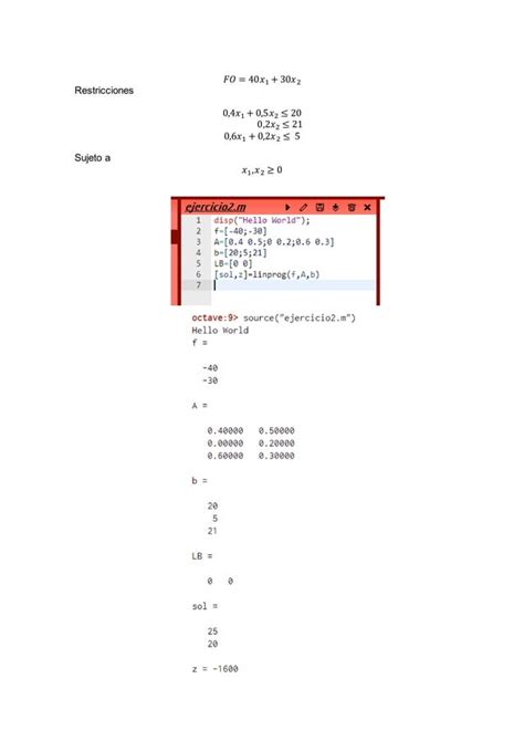ejercicios programación lineal PDF