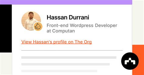 hassan durrani front end wordpress developer at computan the org