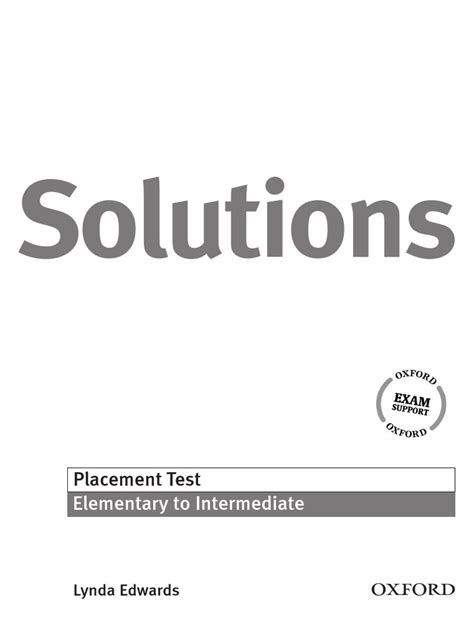 Solutions Placement Test Pdf