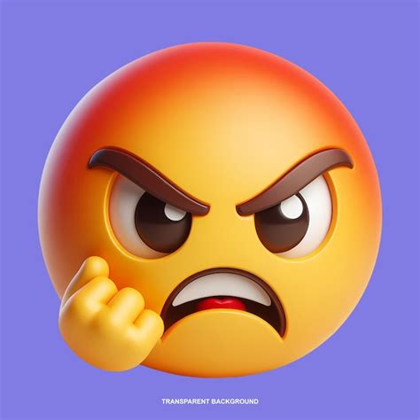 Premium Psd 3d Illustration Of Angry Emoji