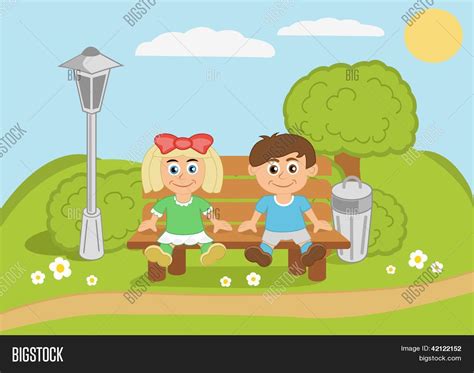 Vectores y fotos en stock de Niños sentados en un banco Bigstock