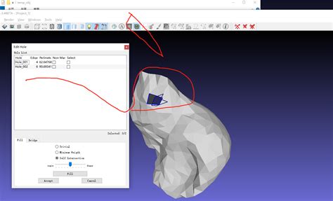 Meshlabgmesh 操作记录meshlab孔洞修补 Csdn博客