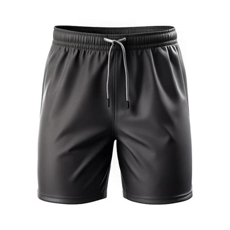 3d Mens Mid Length Swim Shorts On White Background Premium Ai