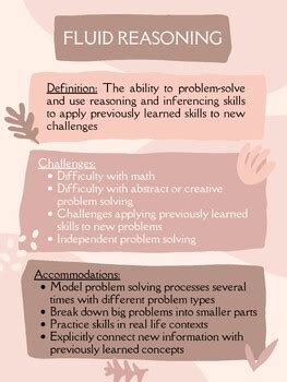 Fluid Reasoning Handout By Katherine Bingham TPT