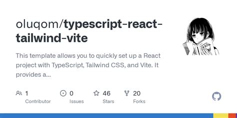 Github Oluqomtypescript React Tailwind Vite This Template Allows