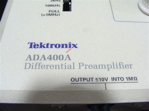 Tektronix Ada400a 100x 10x 1x 01x Low Voltage Differential Probe