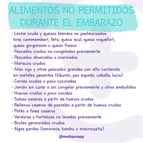 ¿qué Alimentos Debes Evitar Durante El Embarazo Mediquo