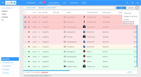 Exporting An Activity To Excel