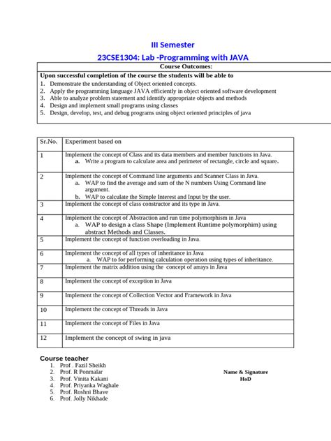 Java Prac Syallabus Pdf