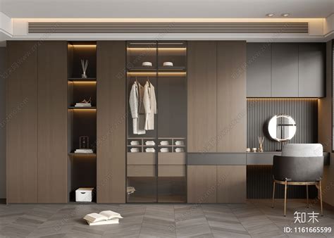 现代轻奢衣柜su模型下载【id 1161665599】 知末su模型网