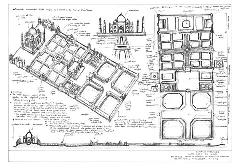 Taj Mahal Plan Sketch
