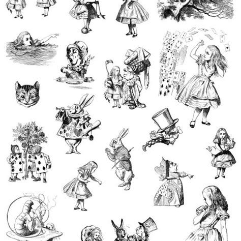 Alice In Wonderland Stickers Etsy