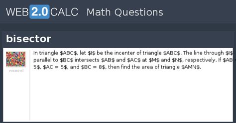 View Question Bisector