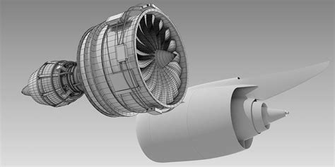 3d Cfm Leap 1c Jet Engine Turbosquid 1225734