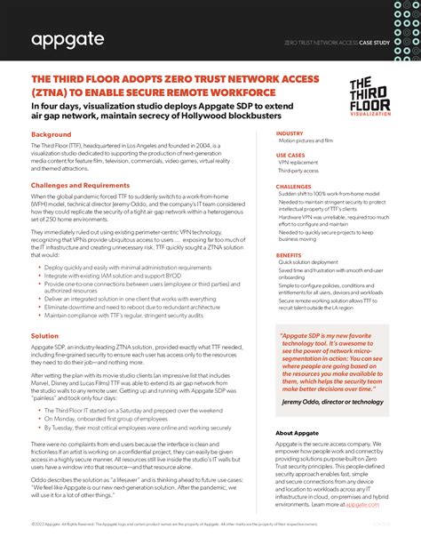 The Third Floor Adopts Zero Trust Network Access Ztna To