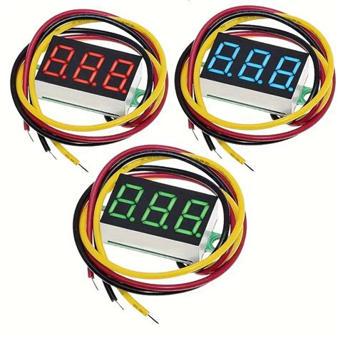 Medidor De Voltagem Digital Mini 0 28 Polegadas Led Digital Temu