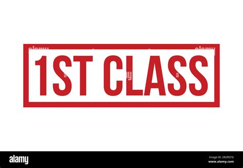 1st Class Rubber Stamp Seal Vector Stock Vector Image And Art Alamy