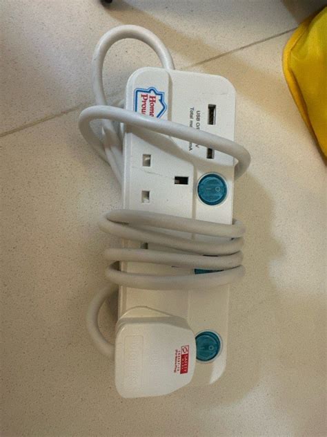 3 Plug Extension Lead Tv And Home Appliances Electrical Adaptors