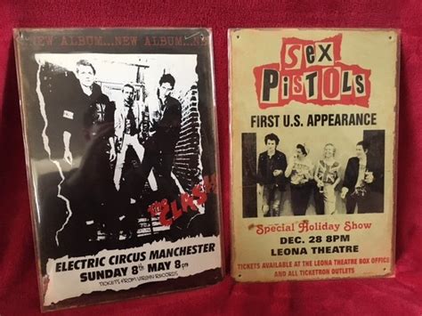 The Clash And Sex Pistols Retro Concert Poster Tin Plaques Catawiki