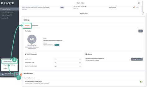Editing Your User Account Settings Web App Encircle