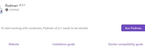 Podman Command Execution Failed With Exit Code 125