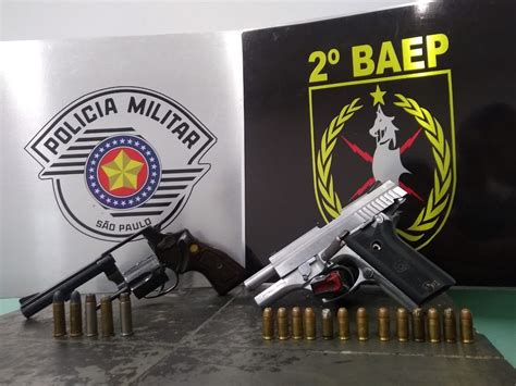 Homens são presos em flagrante por porte ilegal de armas em São Vicente