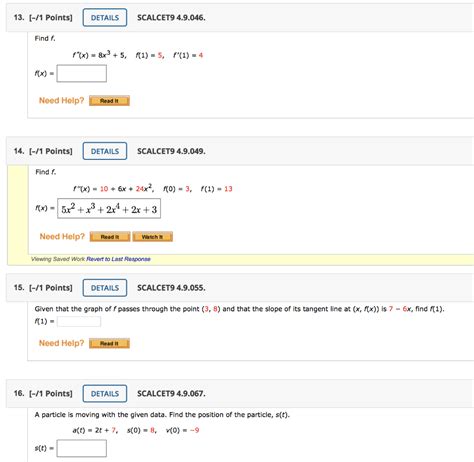 Solved 13 [ 1 Points] Details Scalcet9 4 9 046 Find F