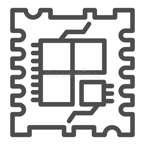 Powerful Processor With Low Energy Core Line Icon Neural Dataset
