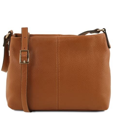 Geanta Dama Din Piele Naturala Tuscany Leather Coniac