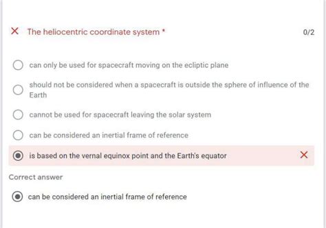 Solved The Heliocentric Coordinate System Can Only Be Chegg