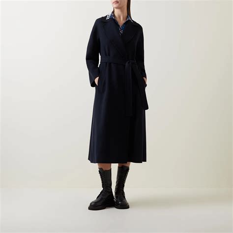 S Max Mara Elisa Long Wool Wrap Coat
