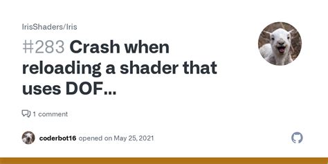 Crash When Reloading A Shader That Uses Dof Centerdepthsmooth · Issue