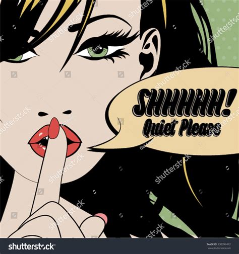 Quiet Please Pop Art Sign Vector Stock Vector Royalty Free 230397472