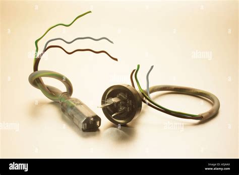 Broken Power Cord Stock Photo Alamy