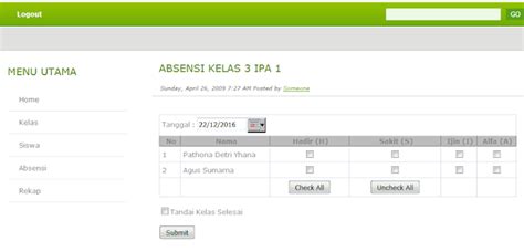 Script Php Absensi Online Free Scripts Web