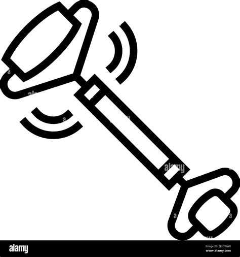 Massager Beauty Salon Tool Line Icon Vector Illustration Stock Vector