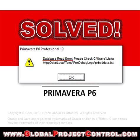 Ahmad Setayandeh On Linkedin 🔴 How To Fix Database Read Error In Primavera P6 🎞 Link To Video